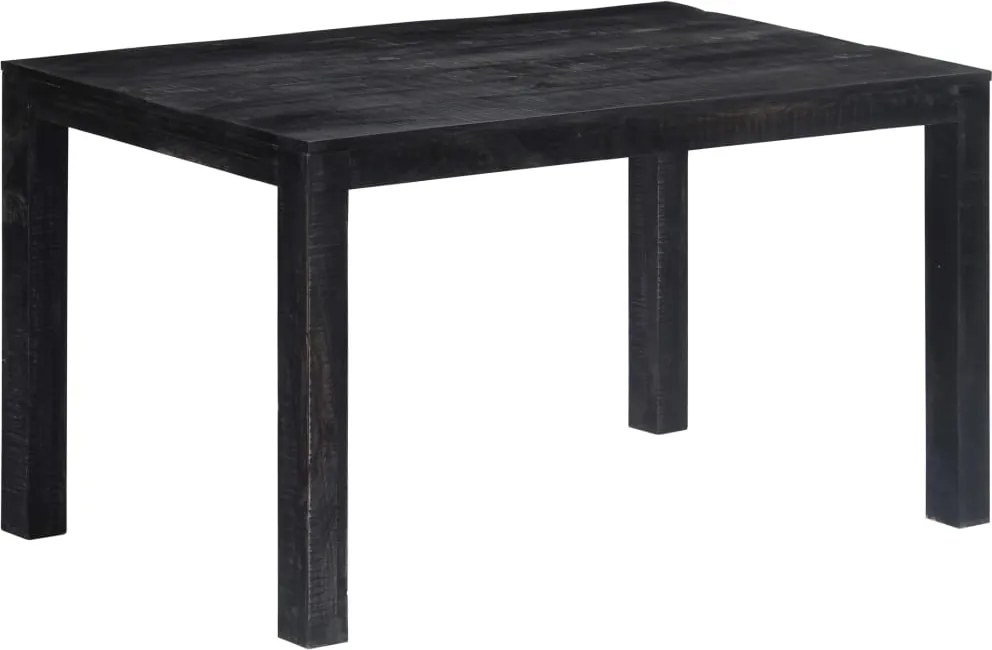 Jídelní stůl - masivní mangovníkové dřevo - černý | 140x80x76 cm