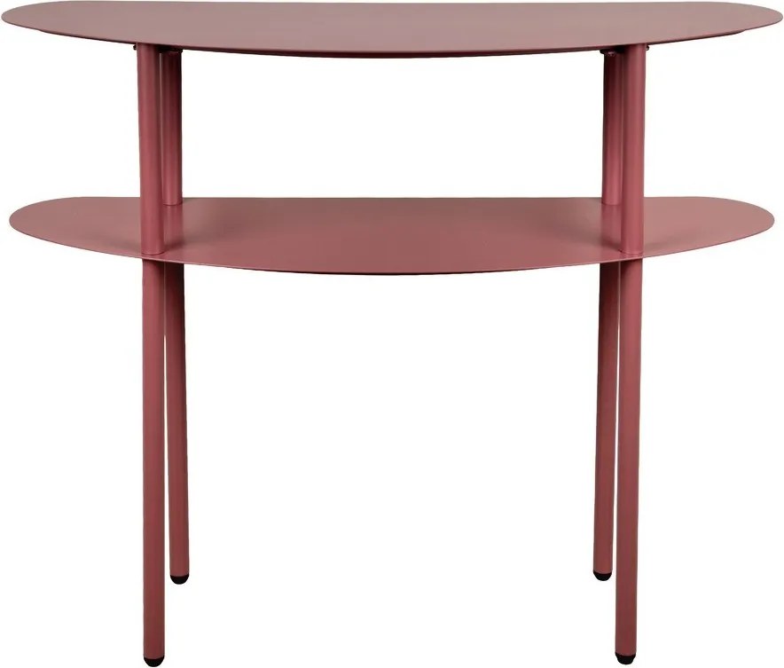 Vínový kovový konzolový stolek 28x90 cm Riqueza – Leitmotiv