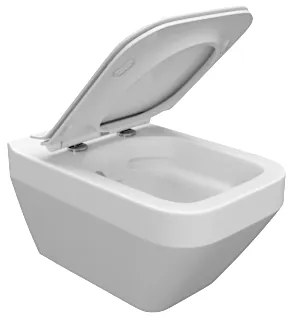 Cersanit Crea WC mísa závěsná hranatá se sedátkem CleanOn, bílá, S701-213