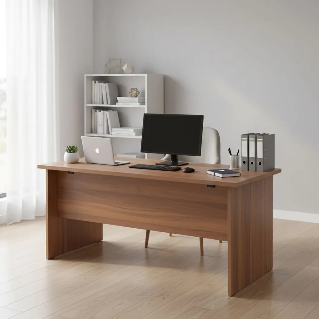 Ergonomický stůl Visio 140 x 100 cm, pravý, ořech