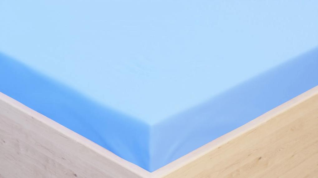 Tegatex Prostěradlo Jersey s elastanem stř. modrá Velikost: 180*200 cm