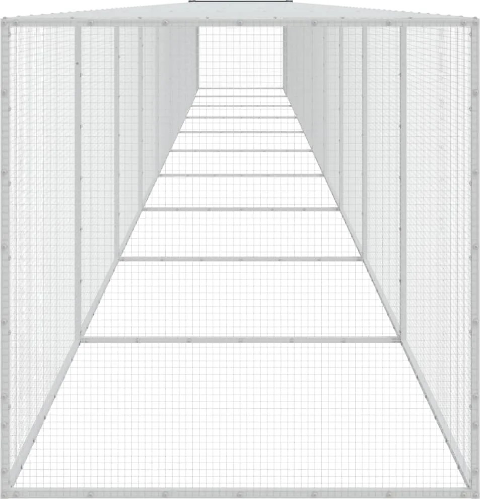 Klec pro kuřata se střechou antracitová 1 003 x 98 x 90 cm ocel 3189043