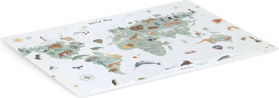 Podložka na psací stůl s mapou světa, 60 x 45 cm