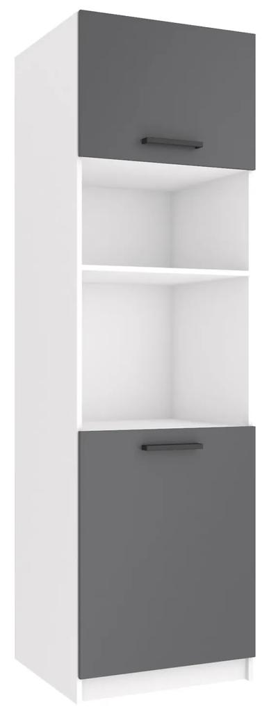 Vysoká kuchyňská skříňka Belini pro vestavnou troubu 60 cm šedý mat  TOR SSP60/1/WT/SR/0/B1