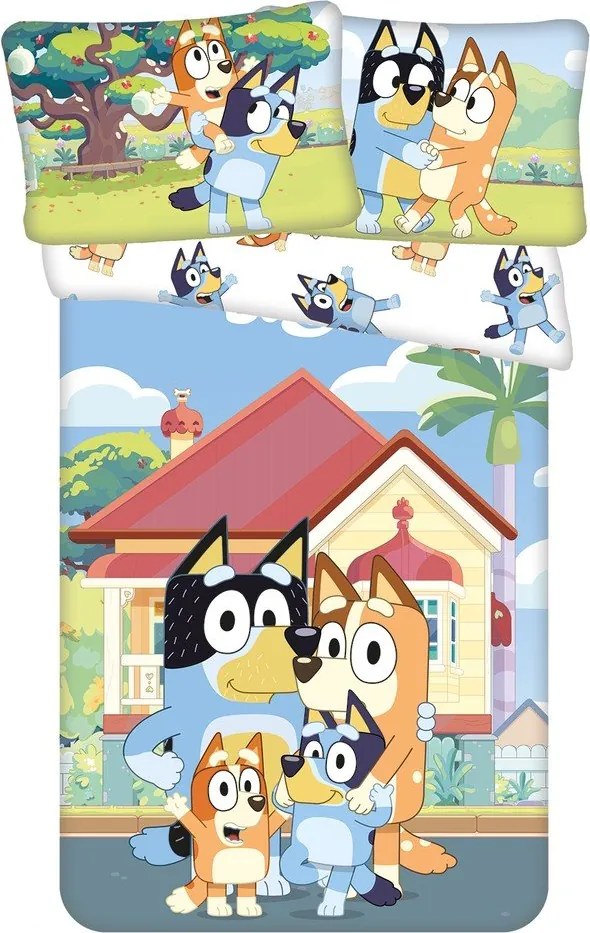 Bavlněné dětské povlečení do postýlky 100x135 cm Bluey – Jerry Fabrics