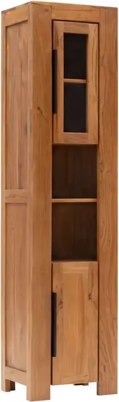 furniture-nabytek.cz - Vysoká skříňka Osvaro - Černé kovové úchytky