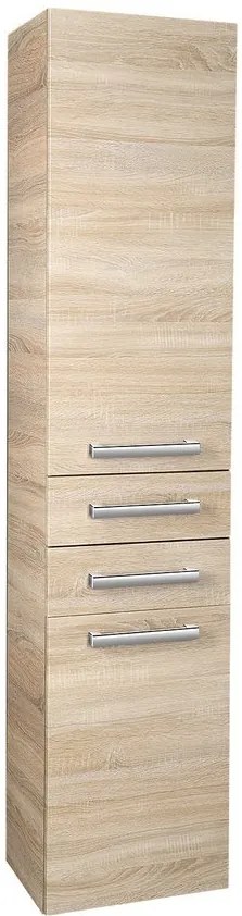 Aqualine Vega skříňka vysoká 184 cm dub platin VG985 Koupelny Bernold