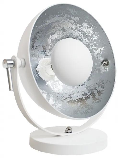 Inviro Stolní lampa Artistro 40 cm bílá-stříbrná