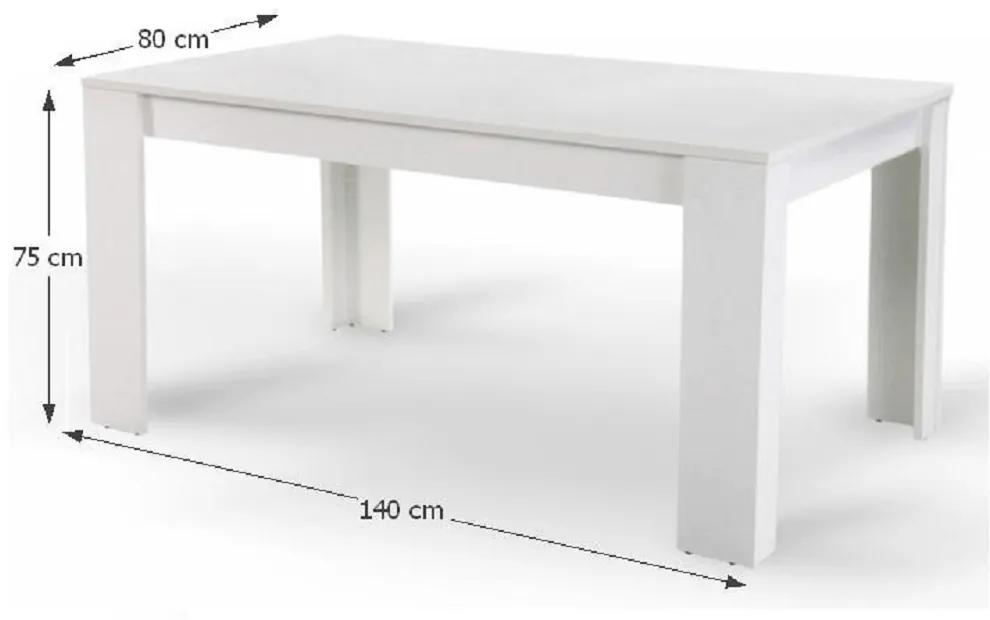 Jídelní stůl TOMY NEW Tempo Kondela 140x80x75 cm