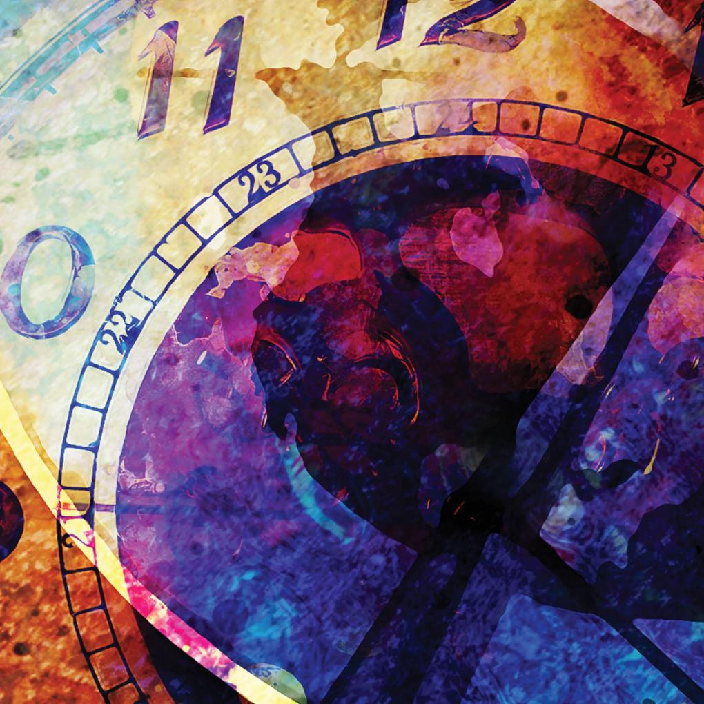 Pětidílný obraz orloj Velikost (šířka x výška): 100x50 cm