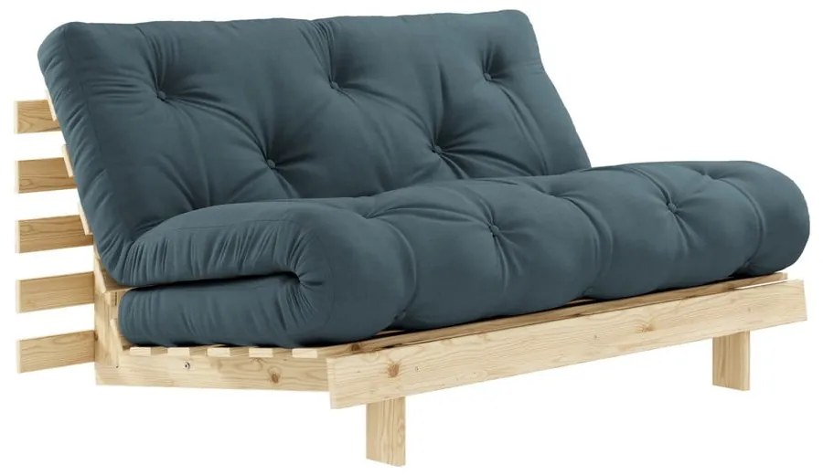 Modrá rozkládací pohovka 140 cm Roots - Karup Design