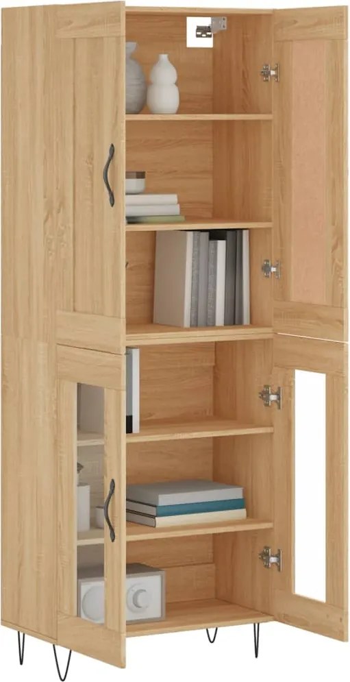 Skříň highboard dub sonoma 69,5 x 34 x 180 cm kompozitní dřevo 3199652