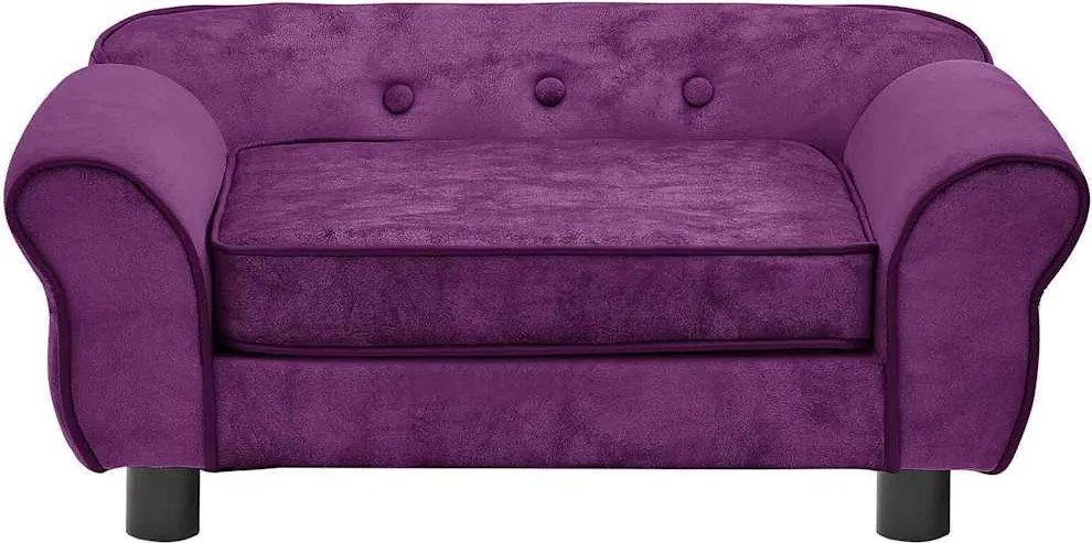 Pohovka pro psy vínová 72 x 45 x 30 cm plyš 171041