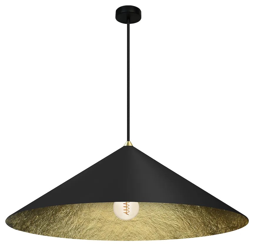 Závěsné svítidlo Fuji, 1x černé/zlaté kompozitní stínítko, (fi 70cm), b