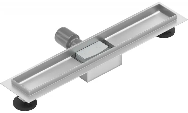 Mexen Flat nerezový sprchový žlab 60 cm - tělo žlabu bez krytu, 1015060