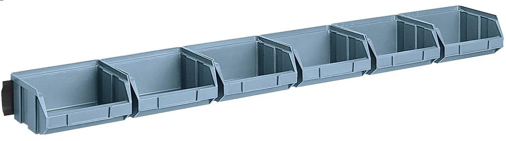 ARTPLAST Sada 6 pracovních úložných boxů 100x95x50mm s lištou na zavěšení