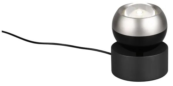Černá/ve stříbrné barvě LED stolní lampa (výška 14 cm) Orbit – Trio Select