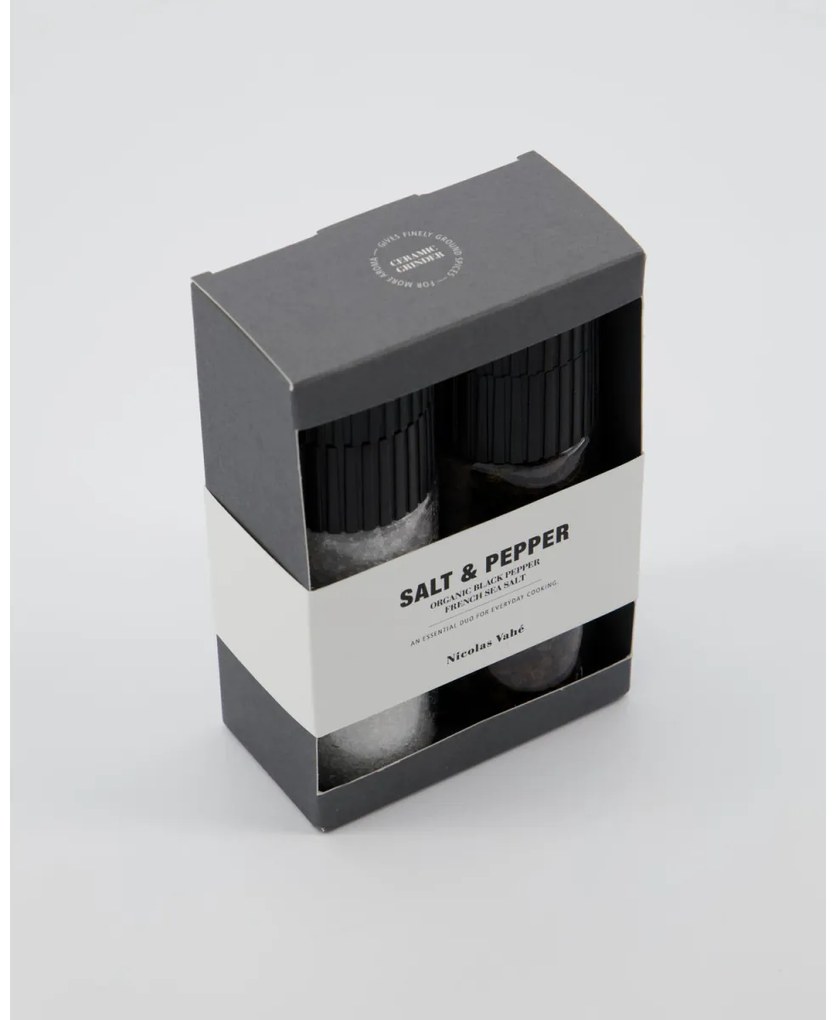 Dárková sada French Salt and BIO Black Pepper Nicolas Vahé