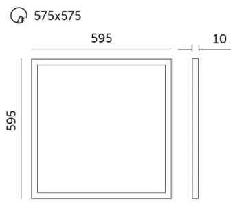 LED Podhledový panel BALIS LED/40W/230V 4000K 59,5x59,5 cm