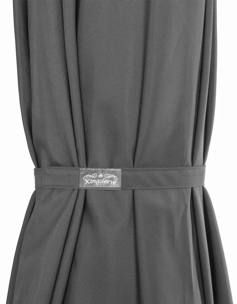 Půlkruhový slunečník antracit průměr 270 cm 104164