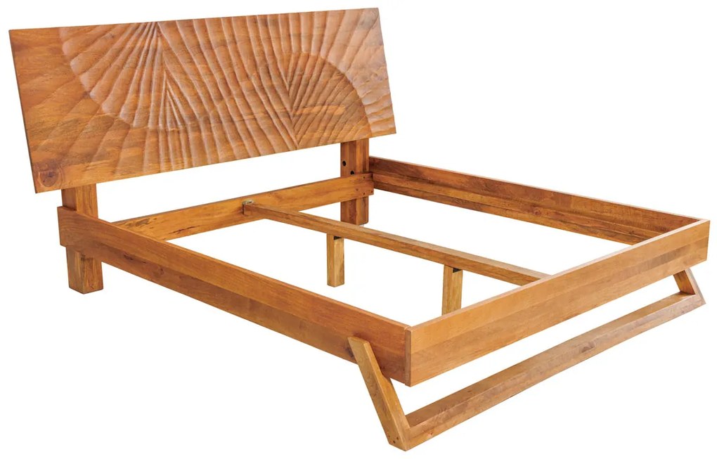 Invicta Dřevěná postel SCORPION 180x200 hnědá 41191