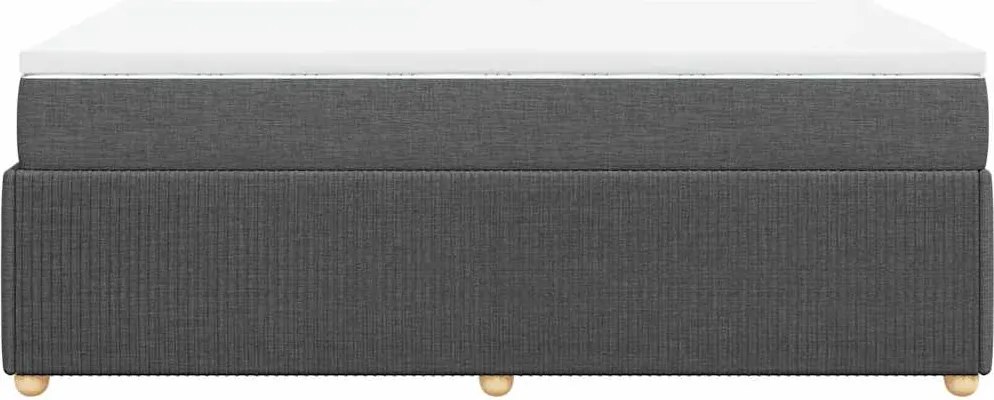 Box spring postel s matrací tmavě šedá 120x190 cm textil 3285554