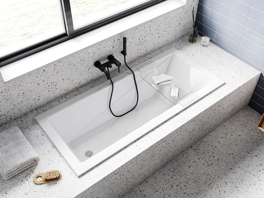 Besco Modern Slim obdélníková vana 140 x 70 cm akrylát bílá VANMOD14SLIM