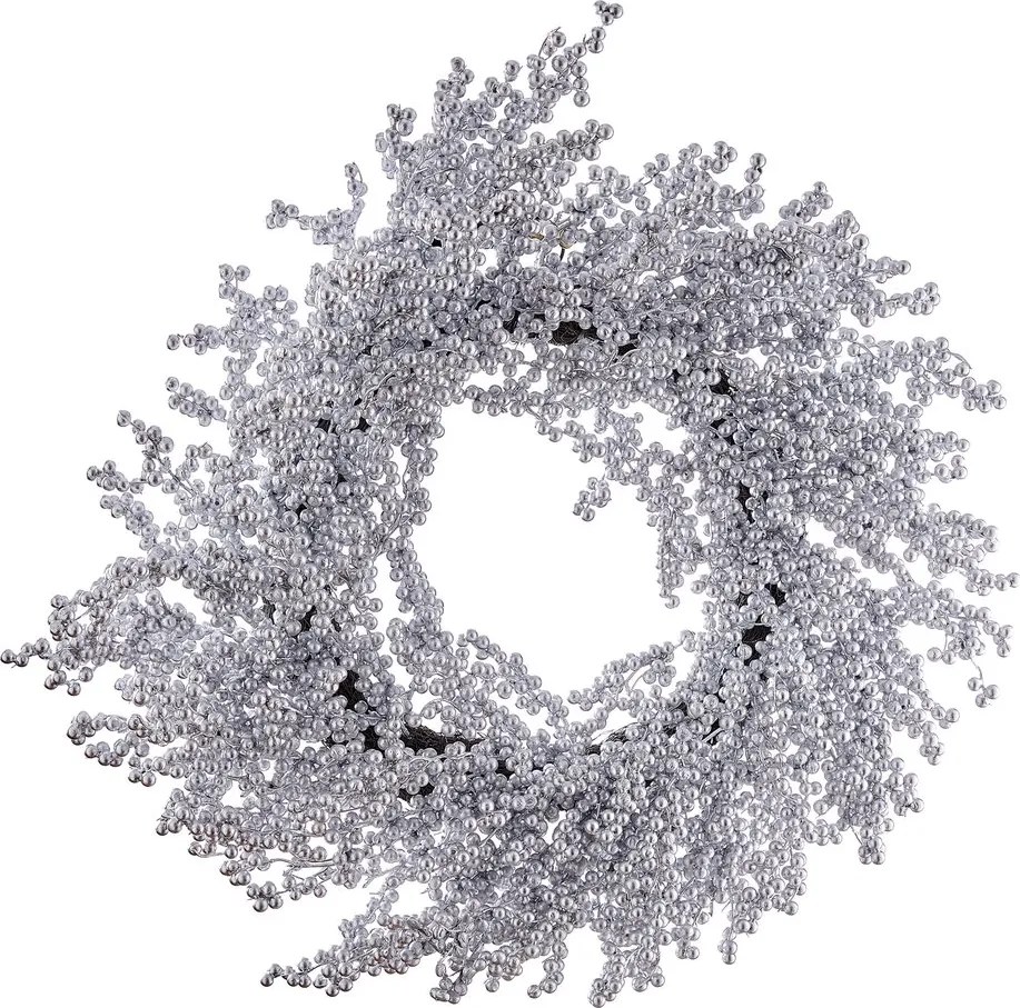 FLORISTA Věnec bobule 60 cm - stříbrná