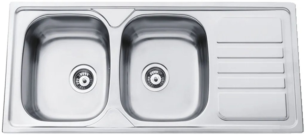 Sinks nerezový dřez OKIO 1160 DUO V leštěný