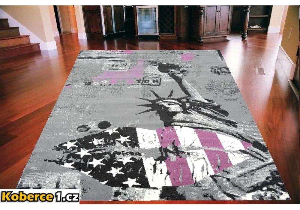 Kusový koberec PP Kiss šedý 2, Velikosti 140x200cm