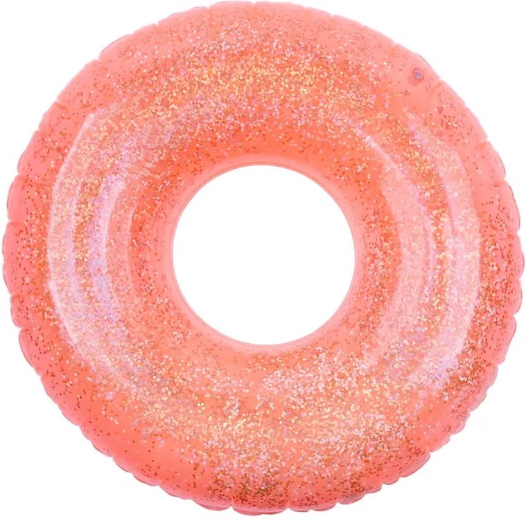 Růžový nafukovací kruh Sunnylife Glitter