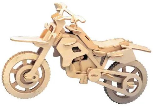 Woodcraft Dřevěné 3D puzzle Motorka terénní