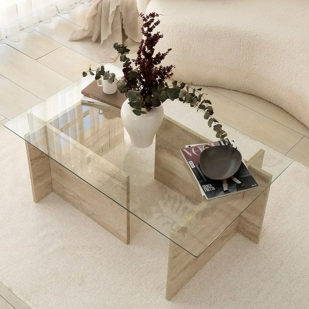 Konferenční stolek New Escape Travertine