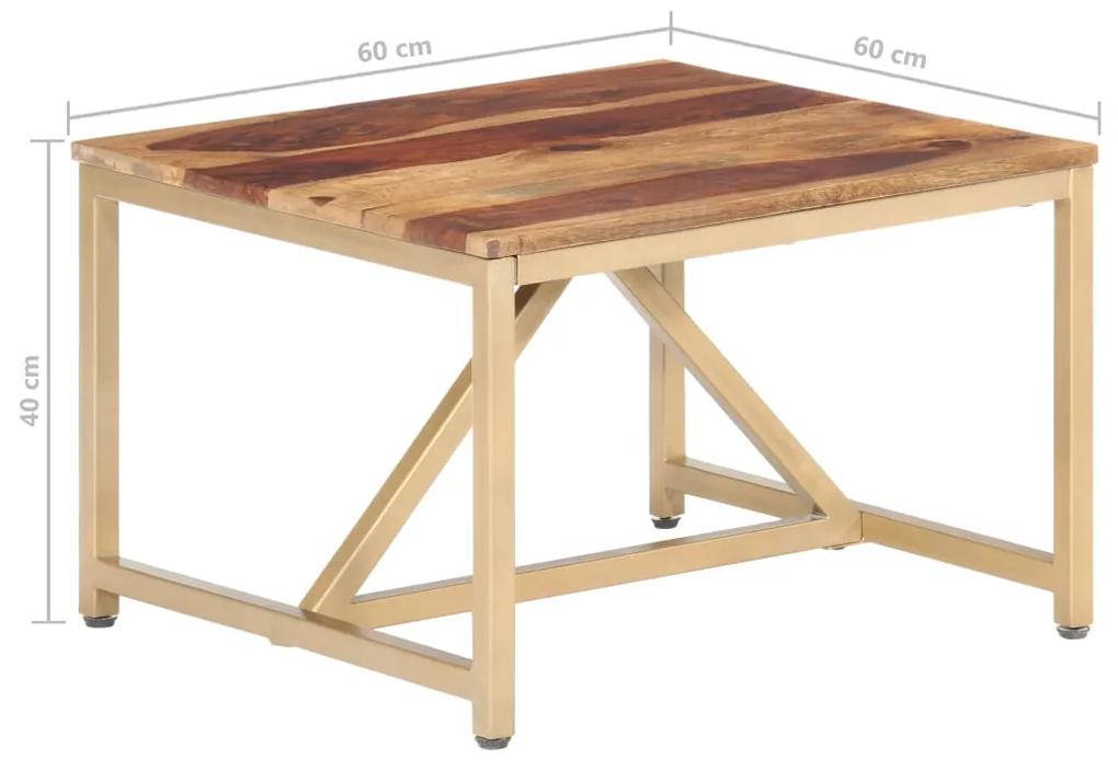 vidaXL Odkládací stolek 60 x 60 x 40 cm masivní sheeshamové dřevo