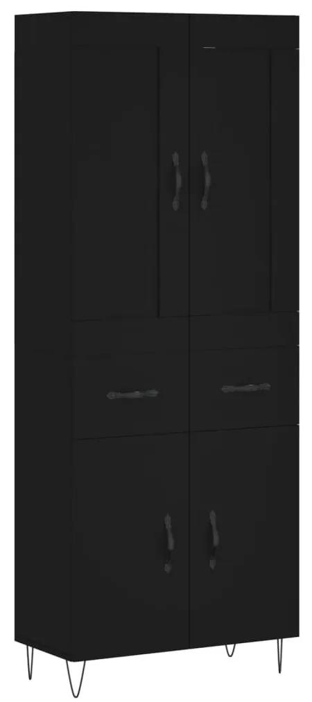 Skříň highboard černá 69,5 x 34 x 180 cm kompozitní dřevo,  3199906