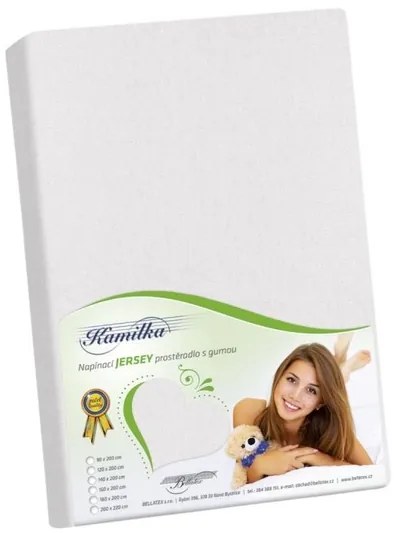 Bellatex Prostěradlo jersey bílá rozměr 140x200 cm