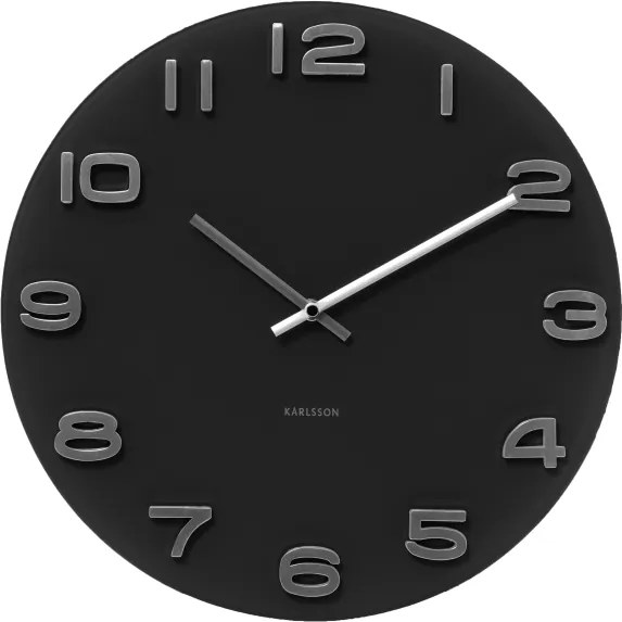 KARLSSON Nástěnné hodiny Vintage kulaté černé