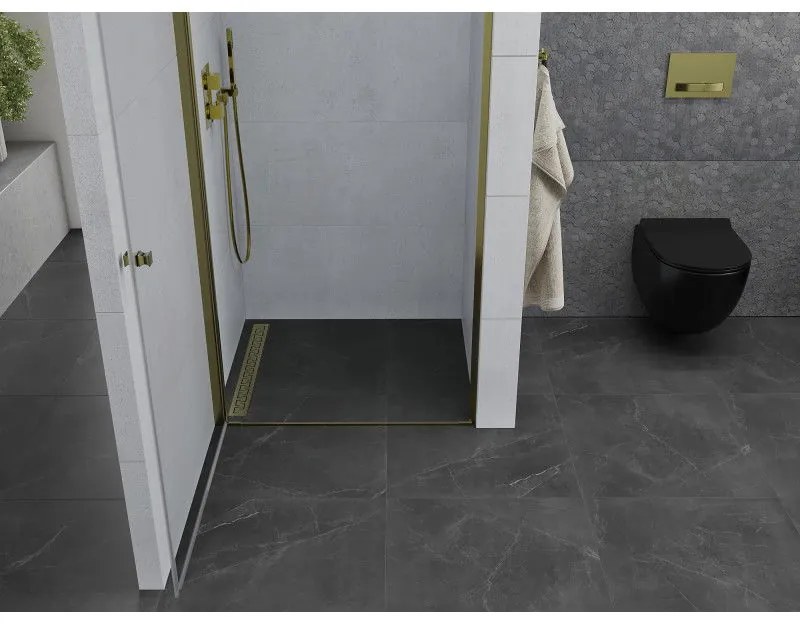 Mexen PRETORIA sprchové dveře ke sprchovému koutu 80 cm, zlatá, 852-080-000-50-00