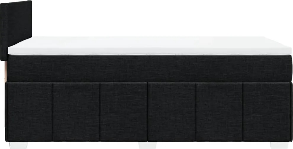Box spring postel s matrací černá 100 x 200 cm textil 3286974