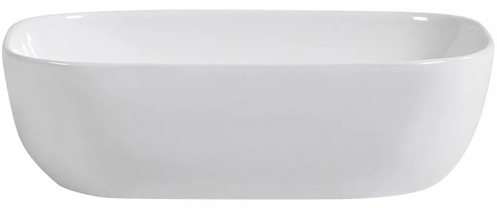 CERANO - Keramické umyvadlo na desku Lino - bílá lesklá - 47x33 cm