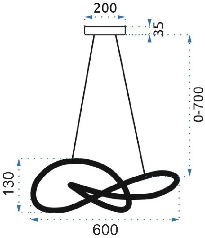 Stropní LED svítidlo Rings zlaté