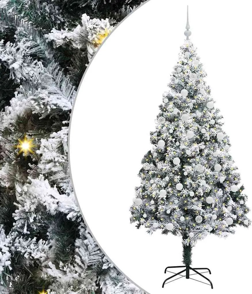 Umělý vánoční stromeček Bílá 210 cm PVC, ocel a plast 3396974