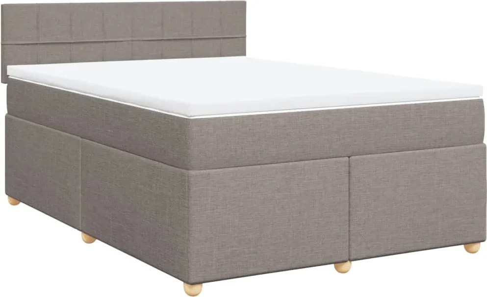 Box spring postel s matrací taupe 160x200 cm textil 3289035