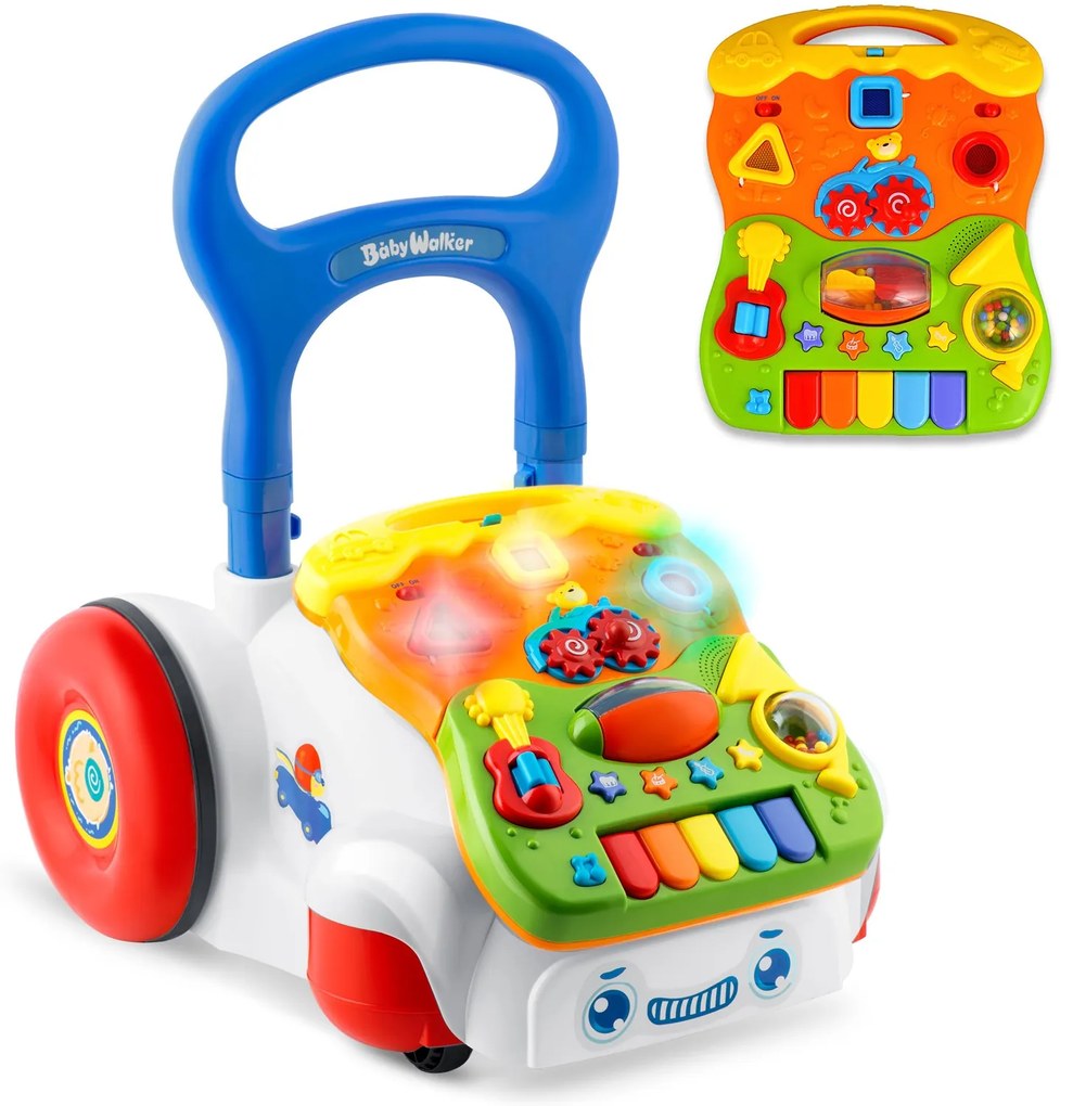 Výukové chodítko s hudbou 2v1 RK-744 Ricokids bílé