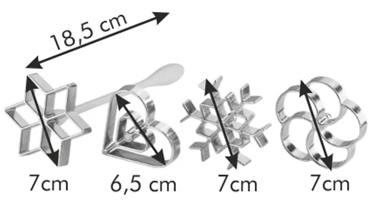 TESCOMA Tvořítka na vaflové rozetky DELÍCIA, 4 ks