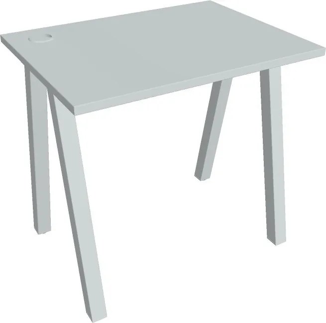 Kancelářský pracovní stůl Hobis UEA 800, bílá RAL 9016, deskabuk