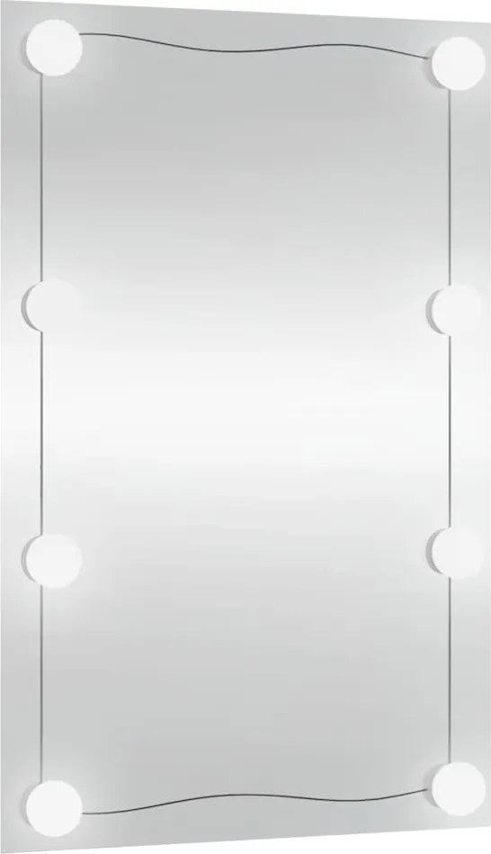 Nástěnné zrcadlo s LED osvětlením 40 x 60 cm sklo obdélníkové 3189152
