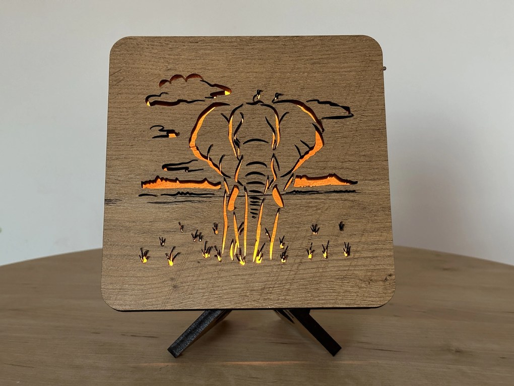 Li-Go "Slon" lampa 19x19cm provedení povrchu: dub světlý