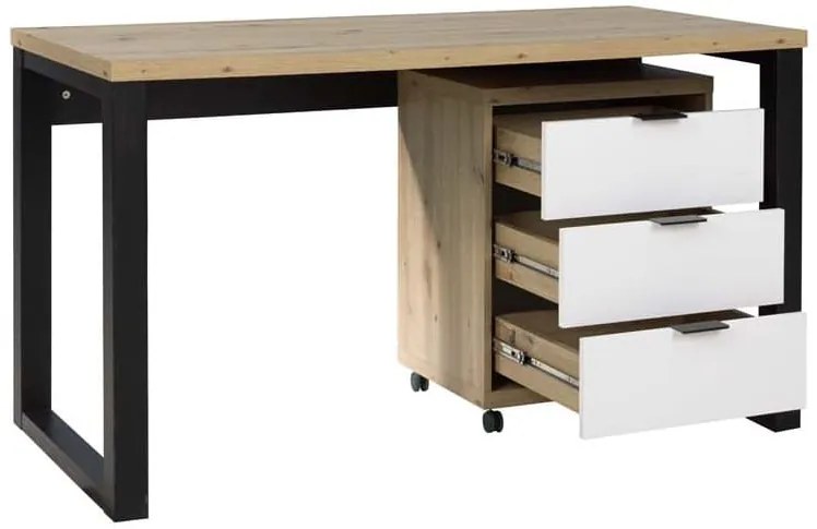 Pracovní stůl Gary artisan/černá Varianta: Základní - bez úložného prostoru