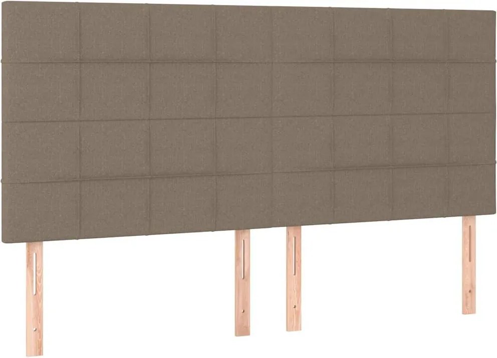 Box spring postel s matrací a LED taupe 180x200 cm textil 3134897